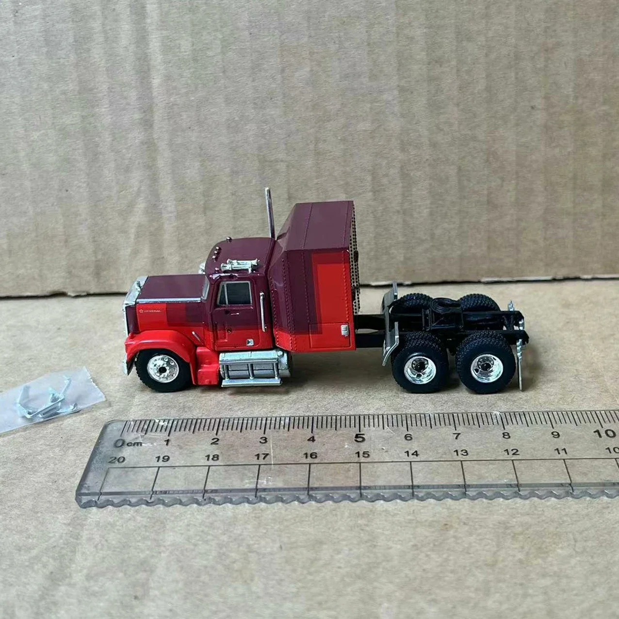 1-87-Scale-HO-GMC-GENERAL-Trailer-Head-Truck-Plastic-Car-Model-Toy ...
