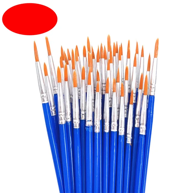 50 PCS Flat Paint Brushes Small Brush Volume For Painting Detail ...