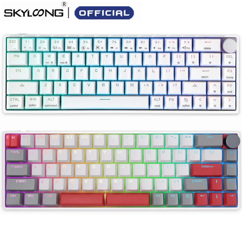 SKYLOONG-GK6-Mechanical-Keyboard-65-Layout-Gateron-Optical-Switches-Hot ...