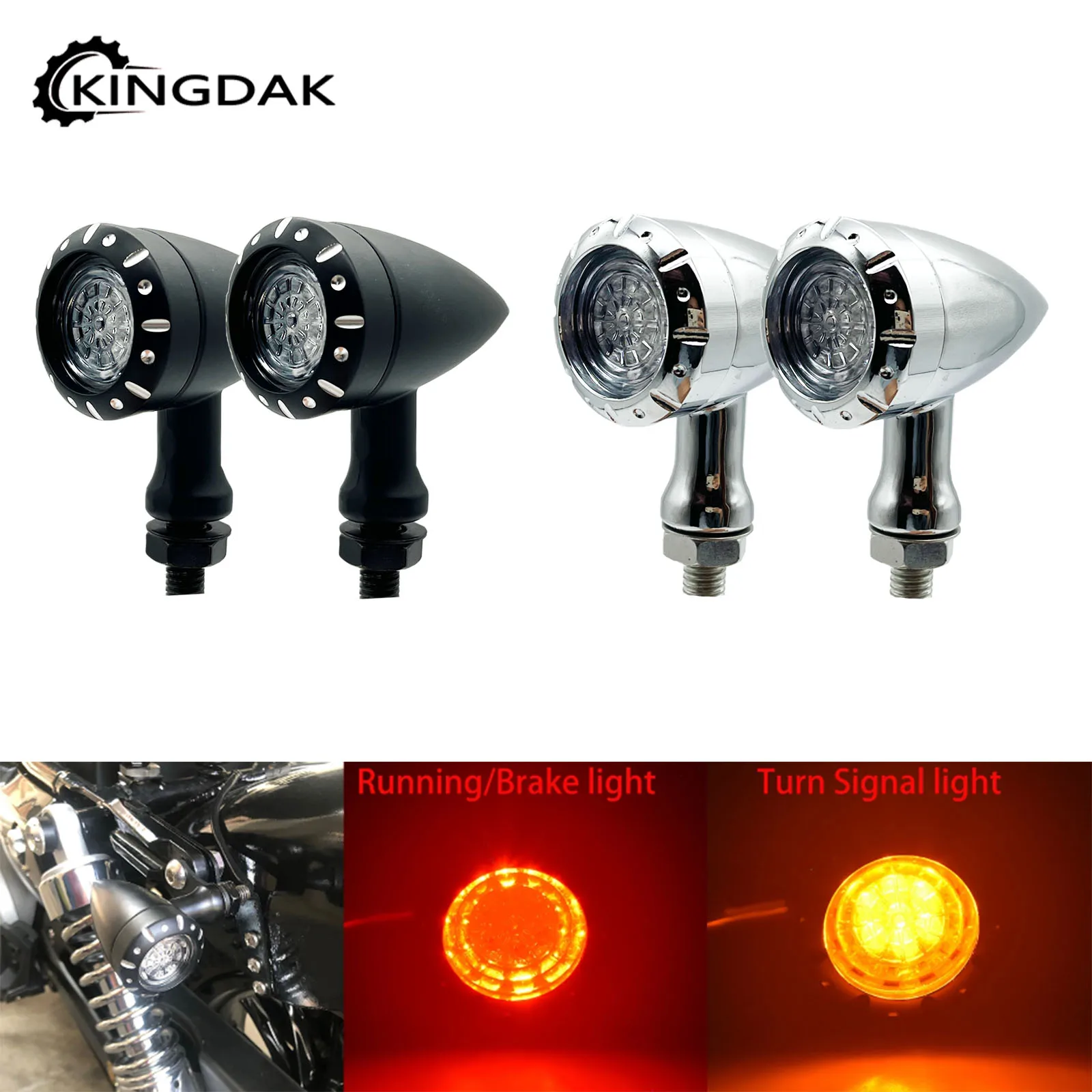 Motorcycle-Black-Chrome-10mm-Turn-Signal-Indicator-Light-LED-Flashing ...