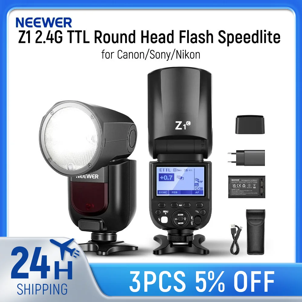 NEEWER-2-4G-TTL-Round-Head-Flash-Speedlite-for-Canon-Sony-Nikon ...