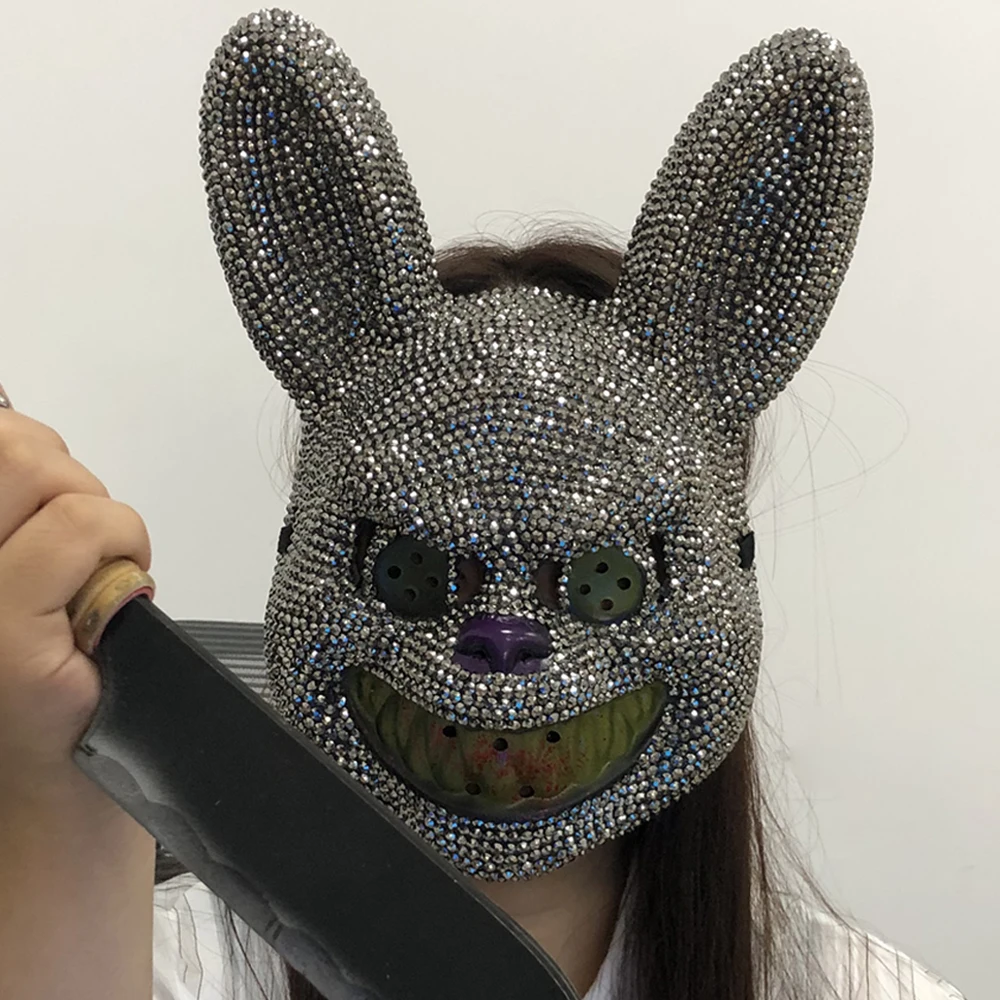 Bloody-Bunny-Rabbit-Handmade-Rhinestone-Mask-Cosplay-Skeleton-Carnival ...