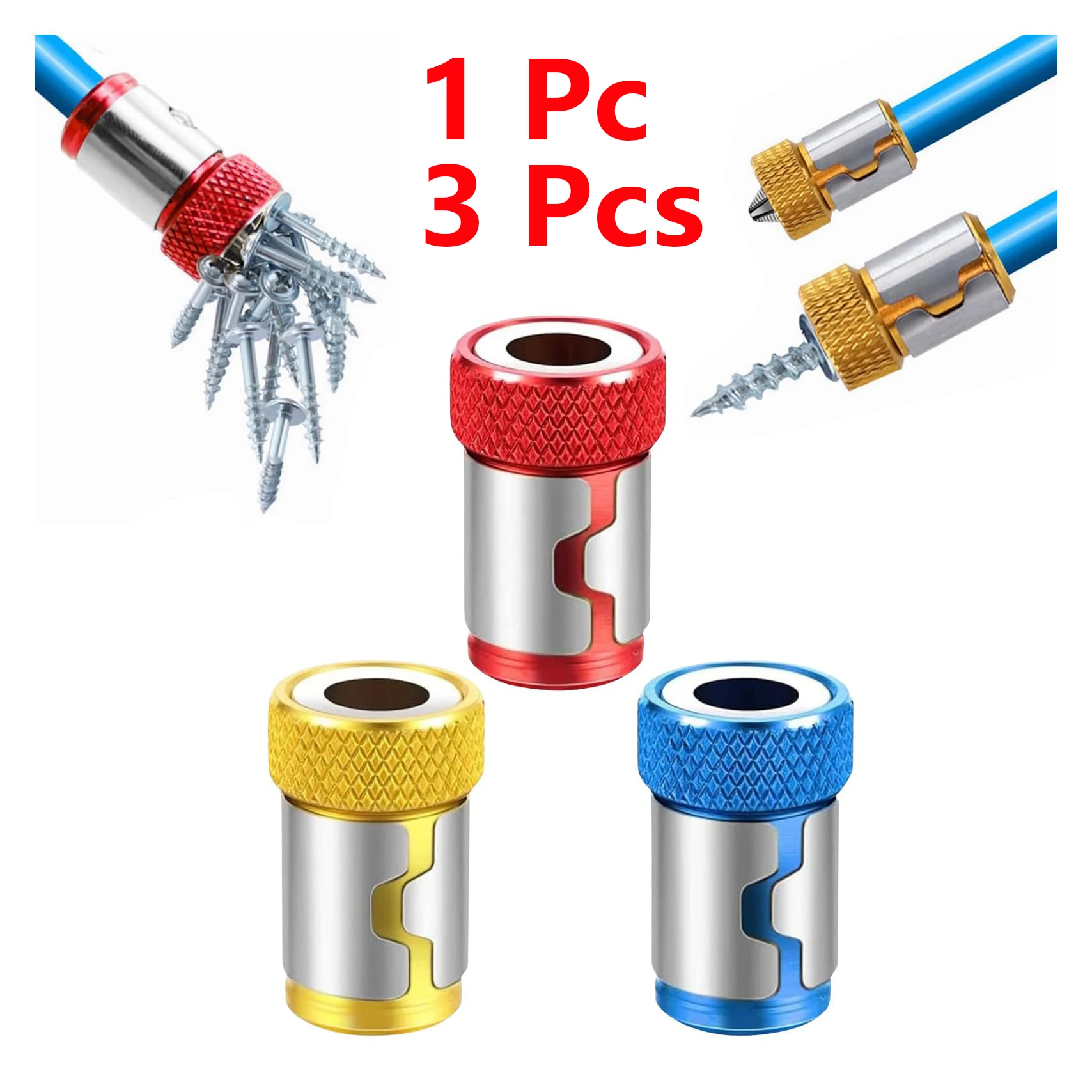1/3 Screwdriver Head Magnetic Magnetic Screw Metal Drill Bit Magnetizer ...