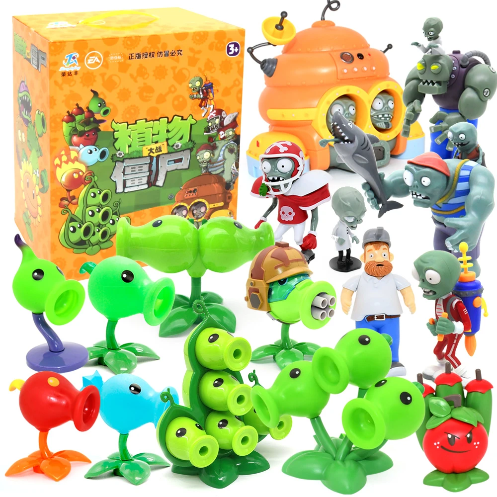 New Role Plants Vs Zombies Pvz 2 Toys Full Set Gift For Boys Color Box ...