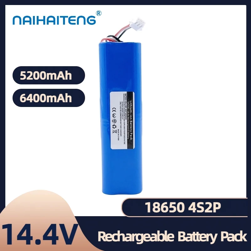 14-4V-5200mah-6400mAh-4S2P-18650-Rechargeable-Lithium-Li-ion-Battery ...