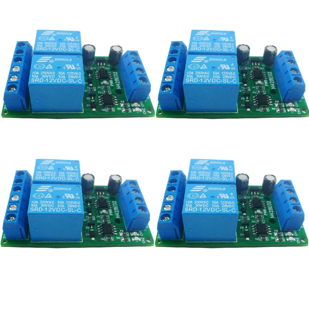 4PCS-N428E02-DC-12V-2-channels-Modbus-RTU-Relay-Relay-Module-03-06-16 ...