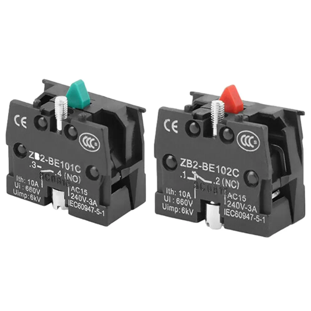 1PCS-10A-600V-ZB2-BE101C-BE102C-NO-N-C-Push-Button-Joystick-Switch ...