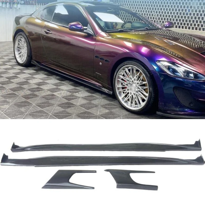 High Quality Real Carbon Fiber Body Side Skirt Kit Spoiler Refits For ...