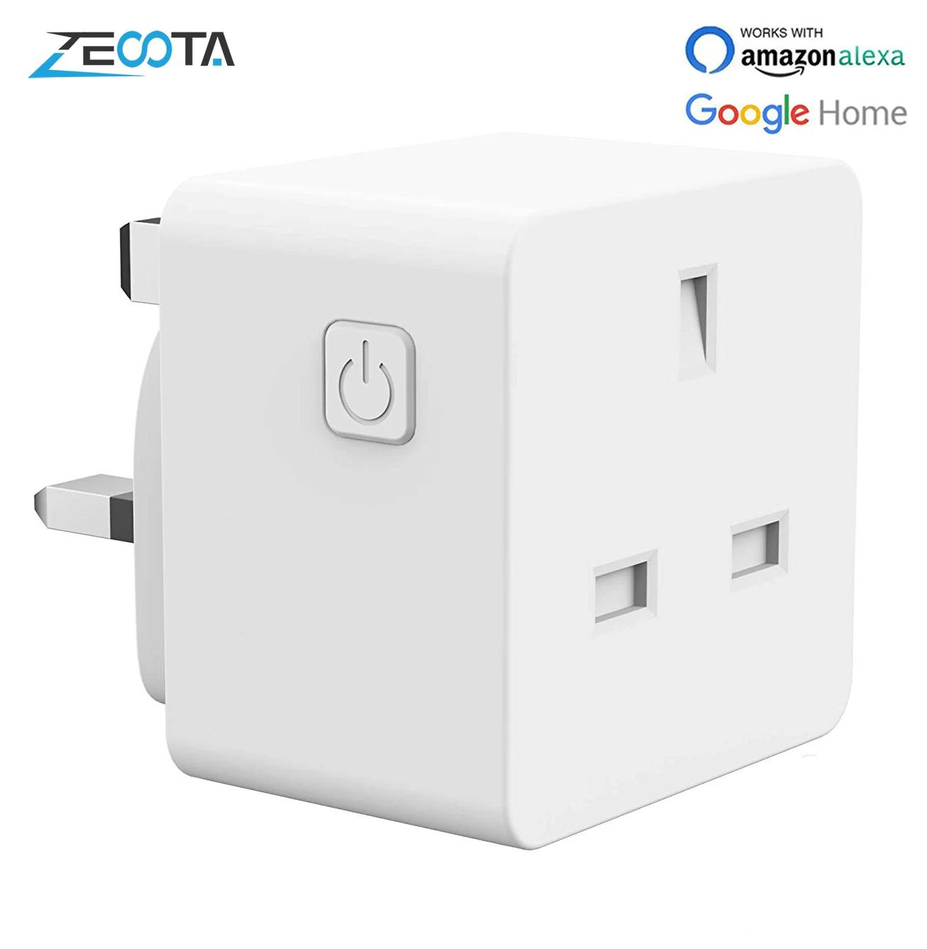 WiFi Smart Power Plug Outlet UK Electric Adapter Socket Voice Wireless ...