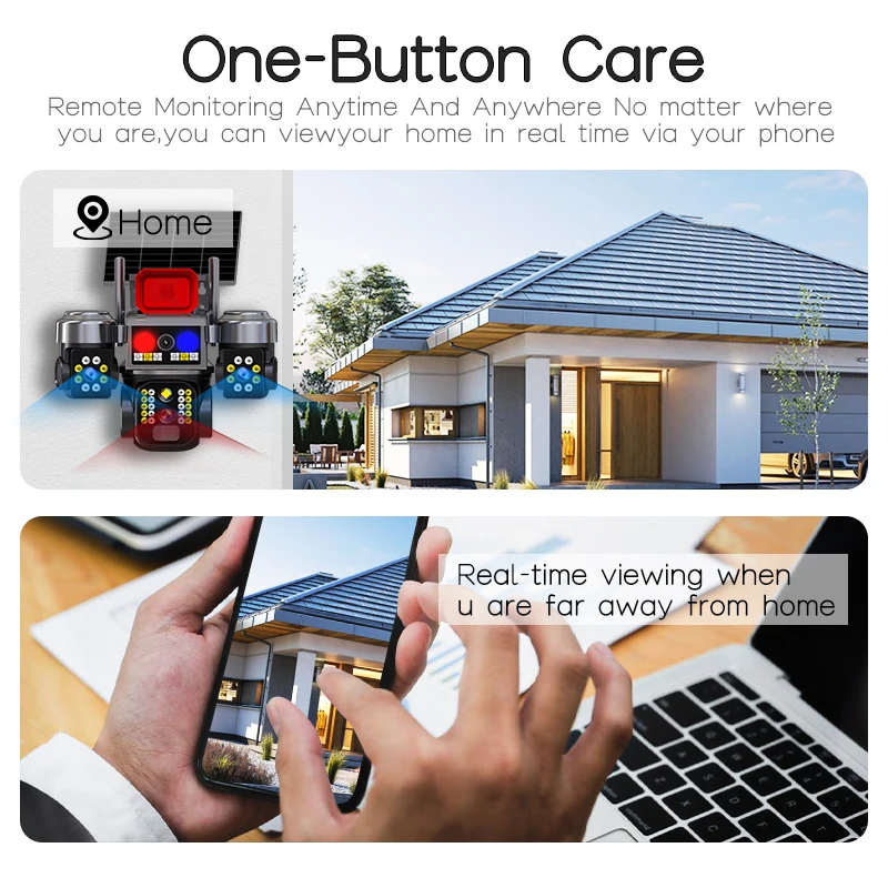 Ultimate 8K Solar Camera: 15MP 10X Zoom & Triple Views, 360° PTZ ...