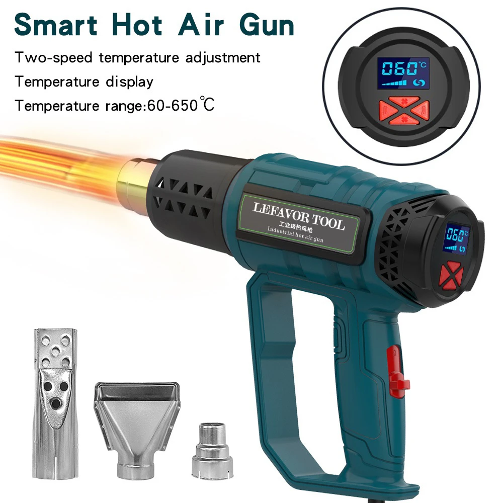 2000W Industrial Digital Hot Air Gun Electric Heat Gun Thermoregulator ...