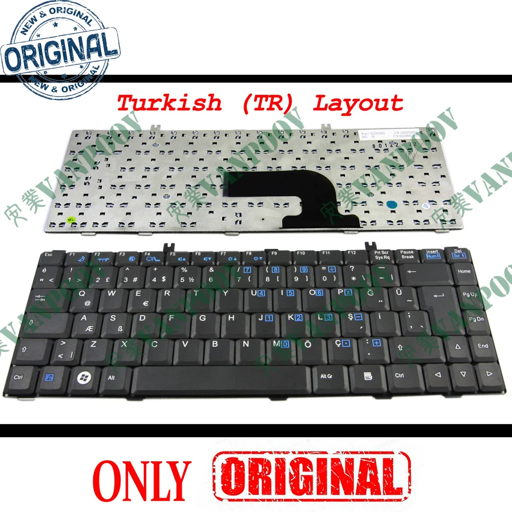 Teclado-port-til-TR-Tastatur-Notebook-Preto-turco-Amilo-La1703-La-1703 ...