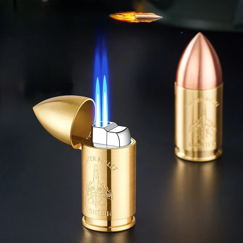 Metal-Mini-Bullet-Shaped-Inflatable-Lighters-smoking-Windproof-Jet ...