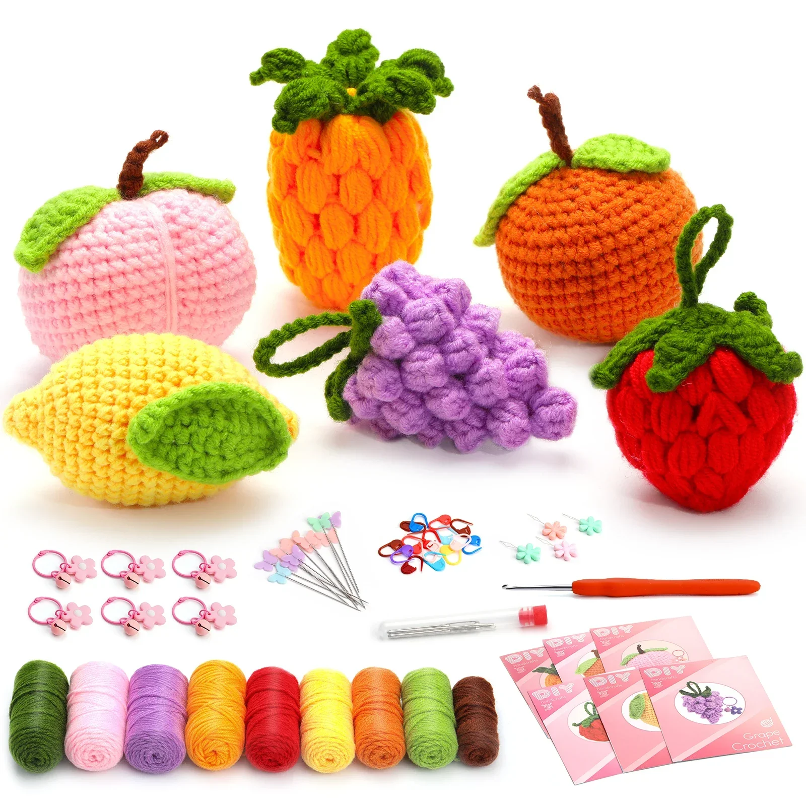 Knitting-Starter-Fruit-Set-Handmade-Diy-Handmade-Toys-Ornaments-Kids ...