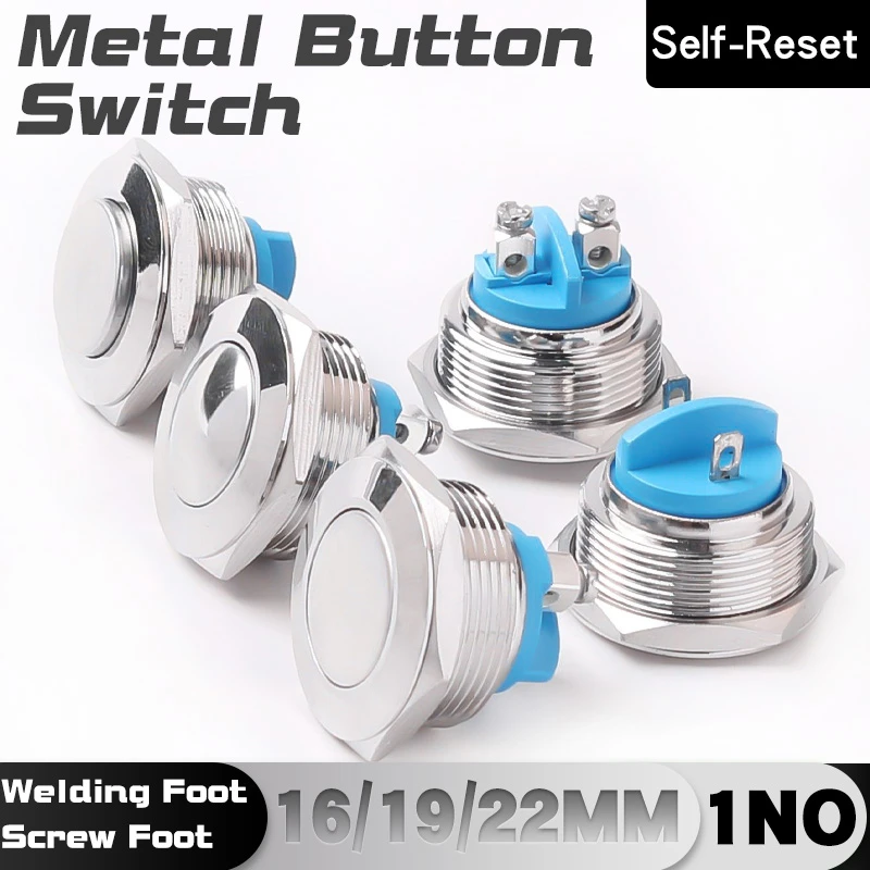 16mm 19mm 22mm Metal Button Switch Screw/welding Foot High/flat/ball ...