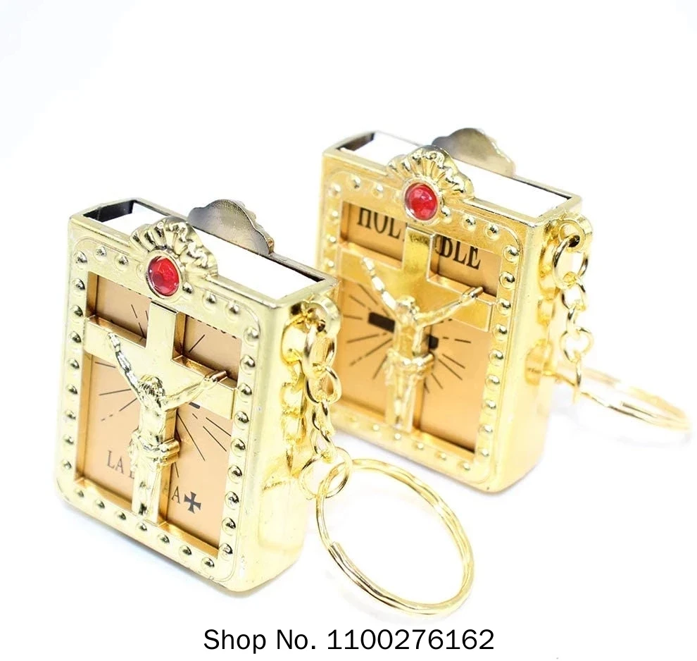 20pcs-Spanish-Real-Mini-Holy-Bible-Keychain-Catholicism-Christian-Jesus ...