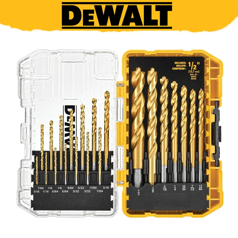 DEWALT-DW1361-21-Piece-Titanium-Drill-Bit-Set-Pilot-Point-Woodworking ...