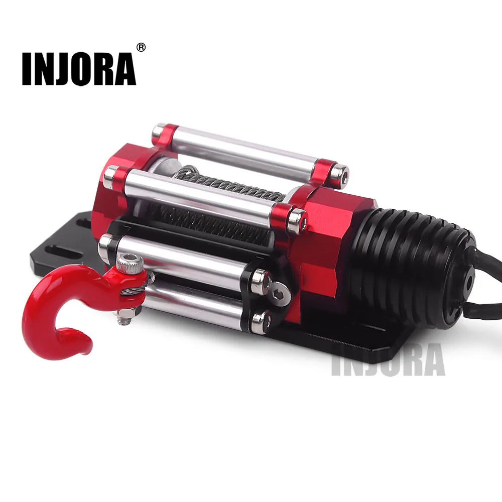 INJORA RC Car Metal Steel Wired Automatic Simulated Winch for 1/10 RC ...