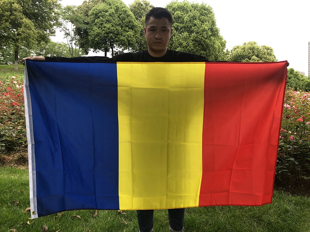 SKY FLAG Romania Flag 90*150cm Hanging blue yellow red ro rou Romania ...