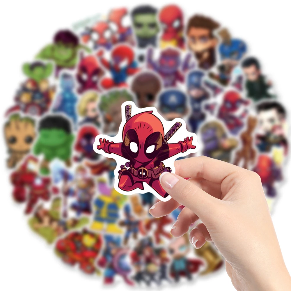 100PCS Disney Marvel The Avengers Captain America Spider Man Stickers ...