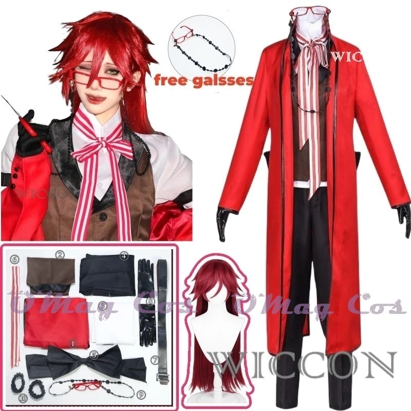 Black-Butler-Grell-Sutcliff-Michaelis-Cosplay-Costume-Wig-Uniforms ...