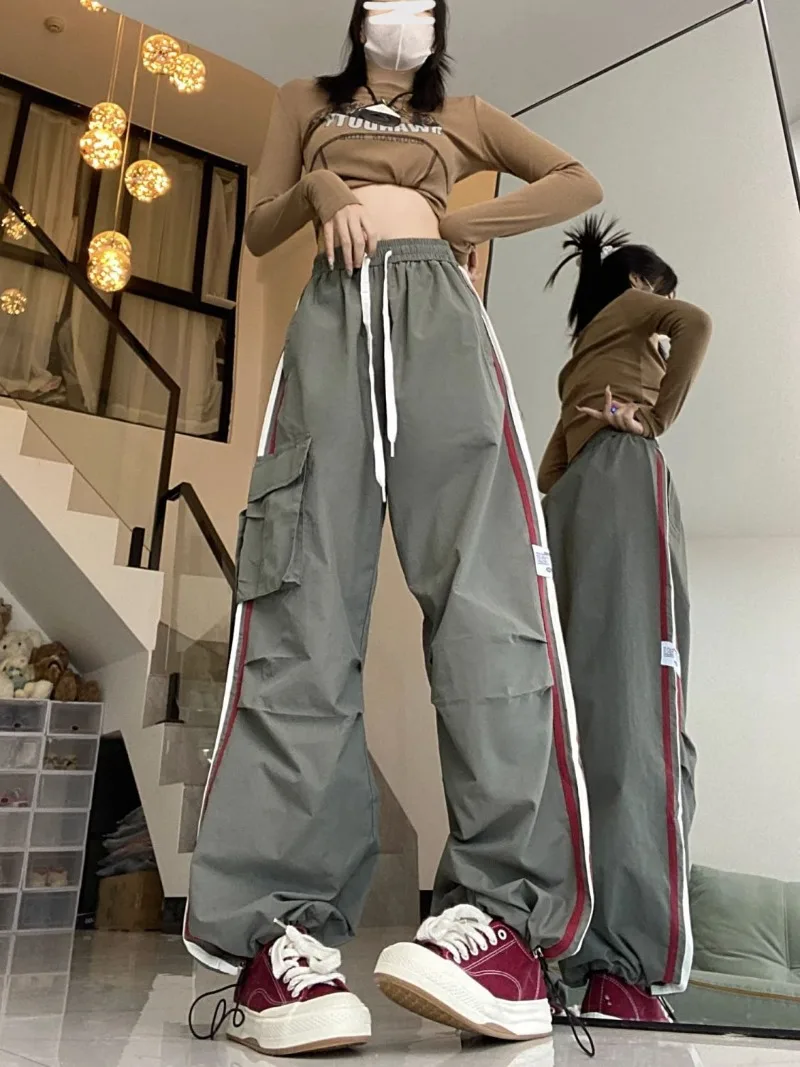 Retro-Street-Hot-Girl-Side-Striped-Pocket-Cargo-Pants-Women-Y2K ...