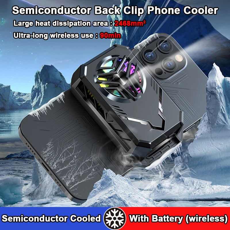 Semiconductor Mobile Phone Cooler game wireless Radiator Snap-on back ...