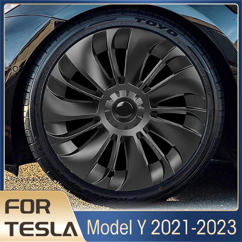 Tesla-Hub-Caps-Model-Y-Wheel-Cap-19-Inch-Hubcaps-4pcs-set-Symmetrical ...