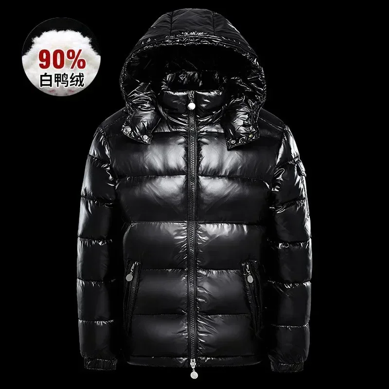 Winter-New-Glossy-Down-Jacket-Men-s-and-Women-s-Puffer-Jacket-Hooded ...