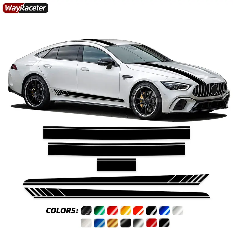 5 Pcs Edition One Car Hood Roof Tail Door Side Stripes Sticker For ...