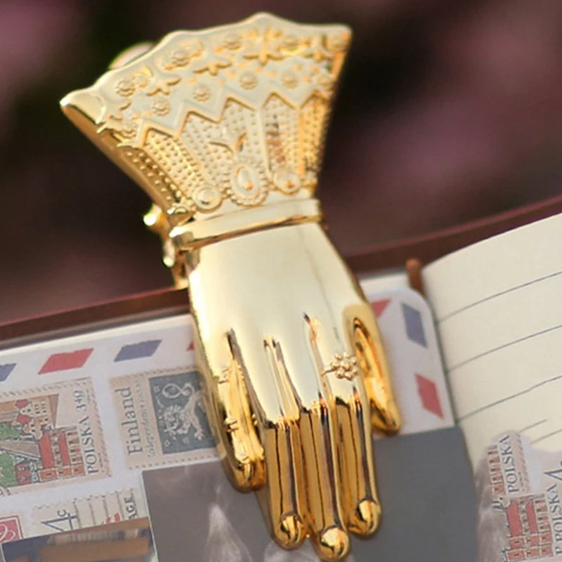 Luxo-Chic-Office-Paper-Storage-Clip-Ouro-forjado-Vintage-M-o-Forma-Liga ...