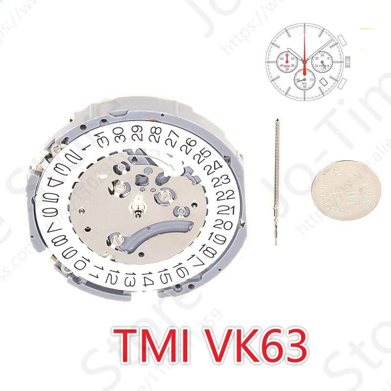TMI-Vk63-Movement-Japan-Movement-Ligne-Quartz-Movement-Three-Hands-With ...