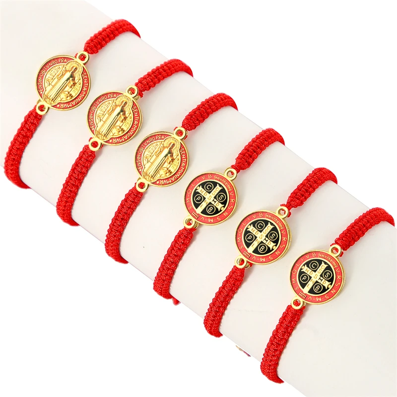 Pulsera-ajustable-de-San-Benito-para-hombre-y-mujer-brazalete-de-cuerda-roja-con-colgante-de.jpg