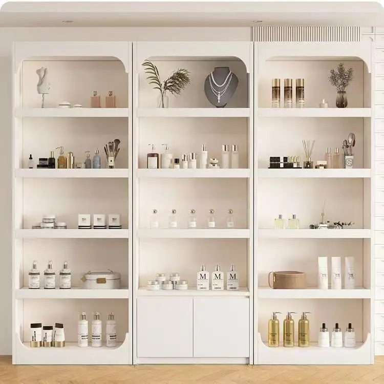 Display Cabinet Products Cosmetics Shelf Samples Beauty Salon Shelves ...