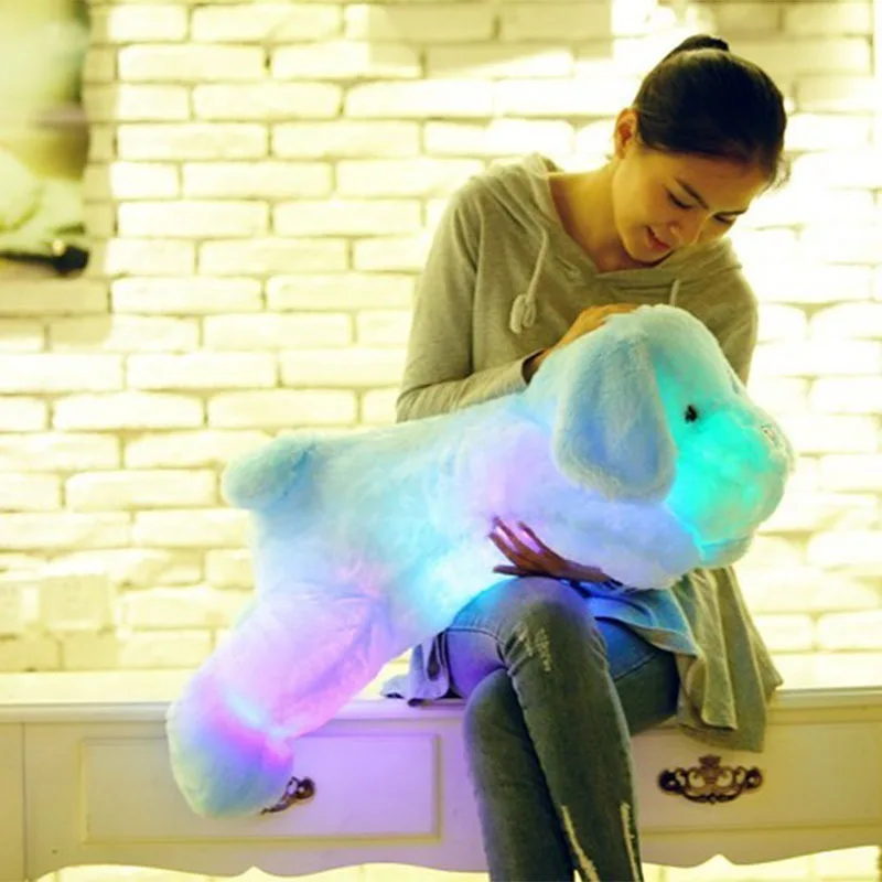 30/50cm Led Glowing Dog Plush Toy Big Size Flashing Led Light Puppy Toy ...