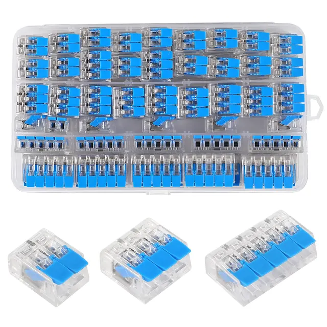 75pcs Wire Block Clamp Terminal Cable For 221 Electrical Connectors ...
