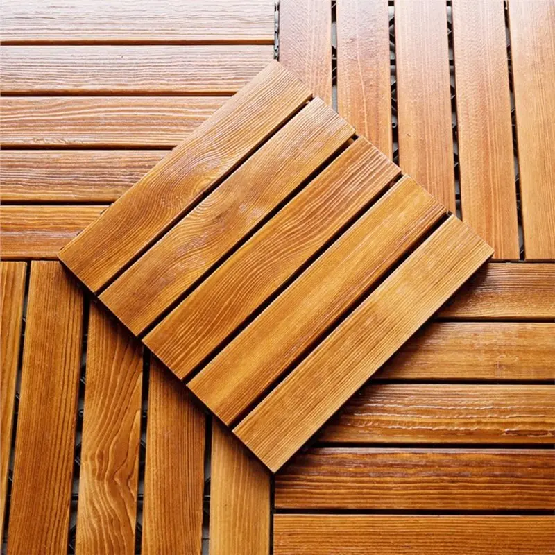 L60A Wooden Flooring Anti-Carbonization Wood Splicing Board 4 PCS Easy ...