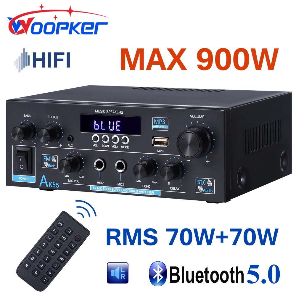 Portable-Audio-Amplifier-AK55-MAX-900W-Channel-2-0-HIFI-BT-5-0-Support ...