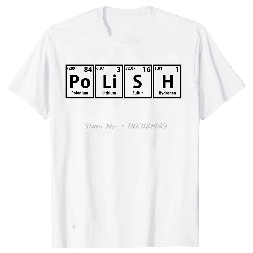 Polish Periodic Spelling T Shirts Birthday Funny Unisex Graphic Fashion ...