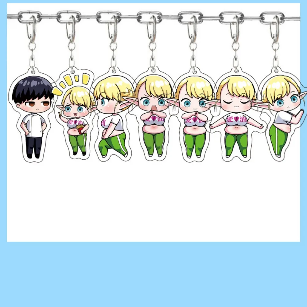 6CM Charm Anime Plus-Sized Elf Acrylic Keychain Model Cosplay ...