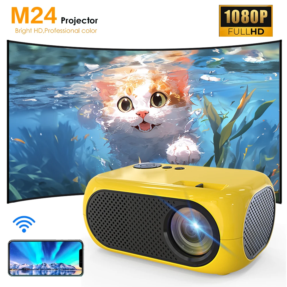 M24-Mini-HD-LED-Projector-Compatible-With-HDMI-USB-Support-1080PVideo ...