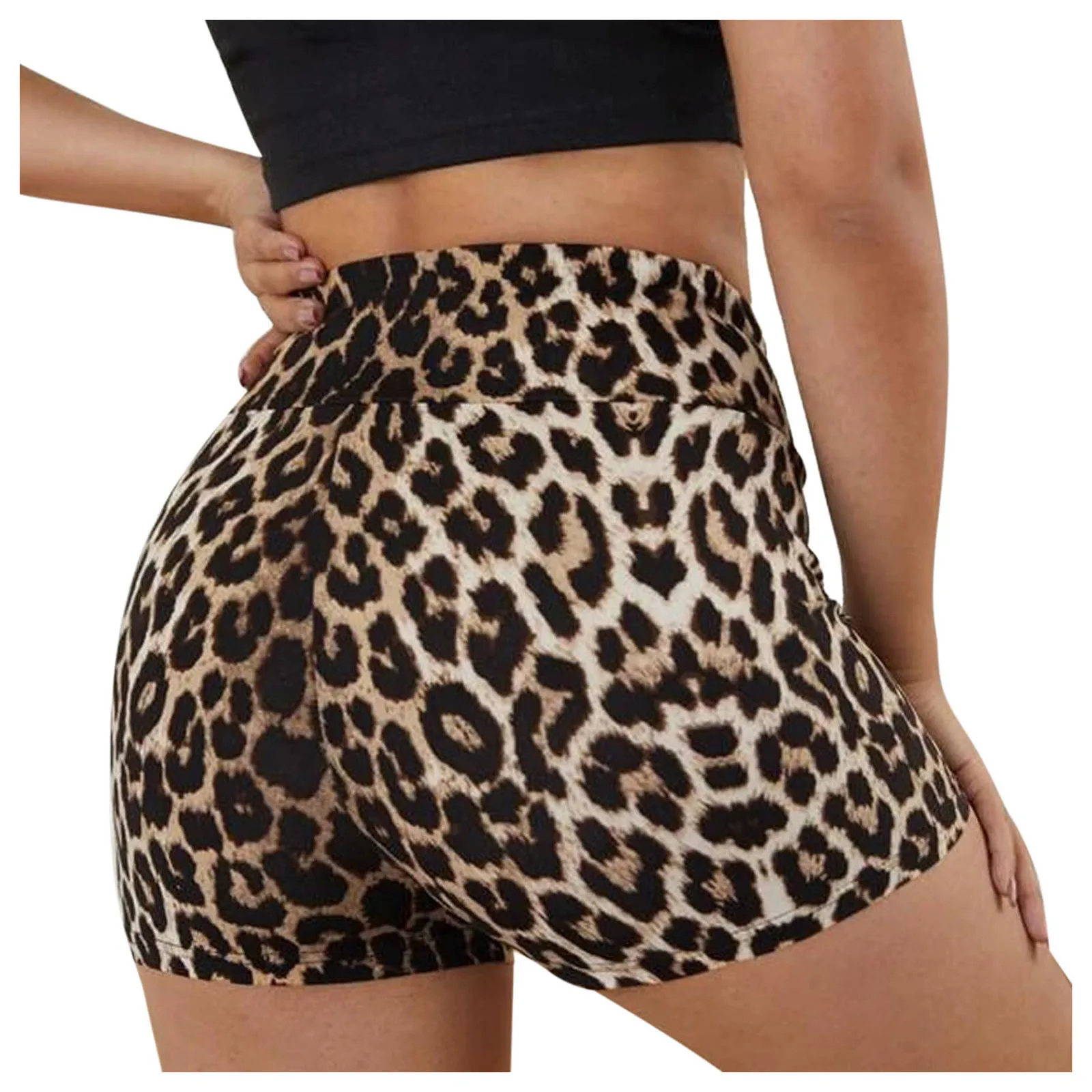 Sexy-Leopard-Shorts-For-Women-Sports-Fitness-Athletic-High-Waist-Tight ...