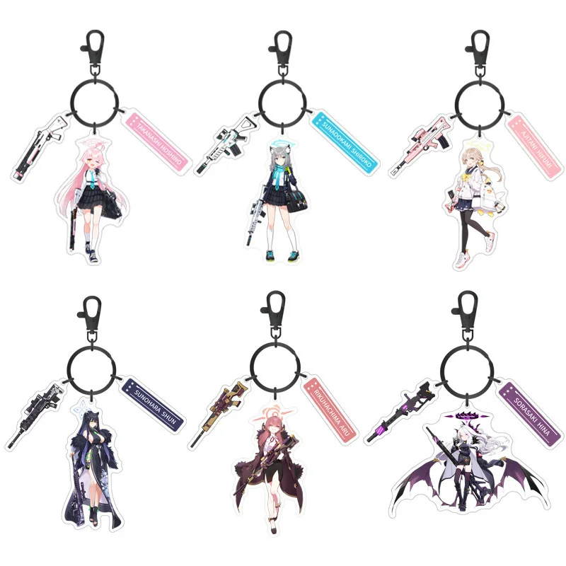 Anime-Blue-Archive-Hayase-Y-ka-Cosplay-Key-Chain-Acrylic-Figure-Ajitani ...