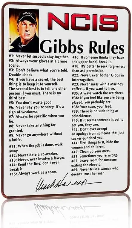 Ncis Poster Gibbs Rules