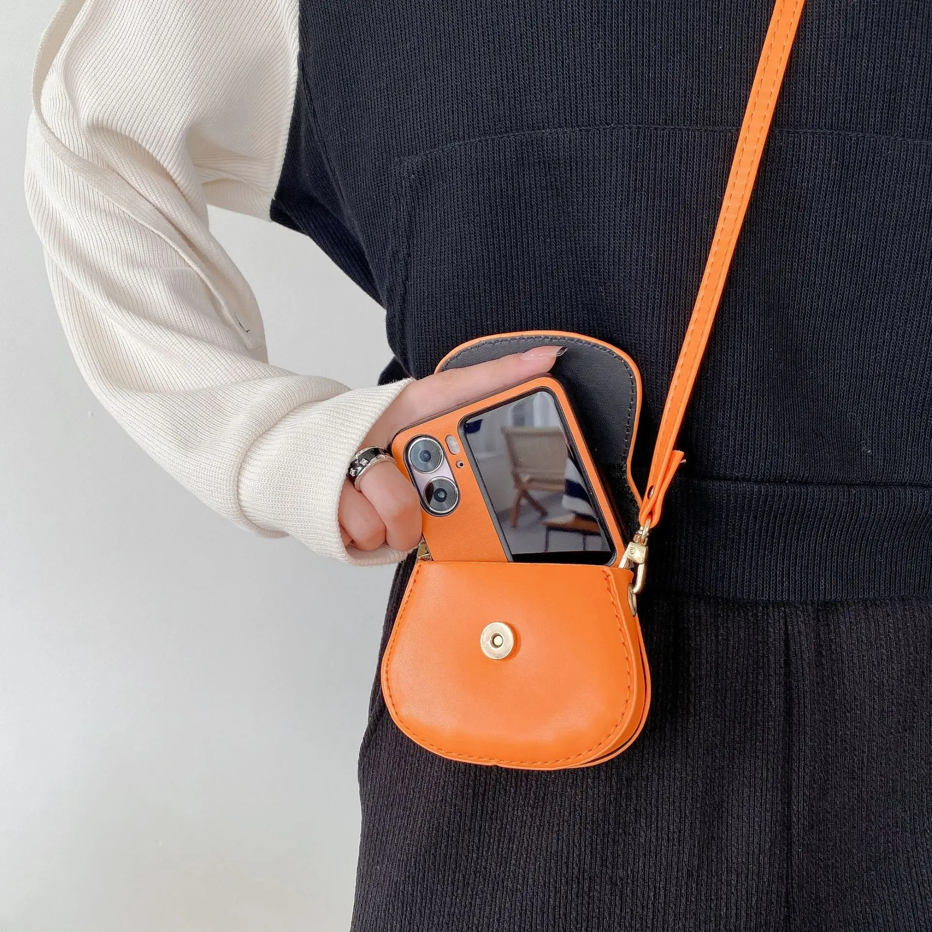 2-In-1-Smile-Crossbody-Bag-Phone-Case-for-OPPO-Find-N2-Flip-5G-CPH243 ...