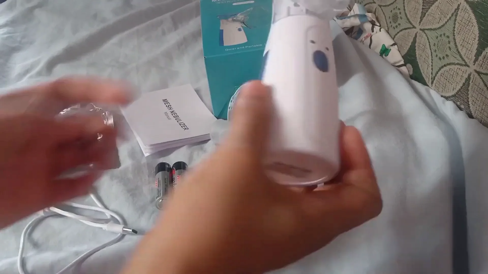 Portable Ultrasonic Rechargeable Mesh Nebulizer Machine Cool Mist ...