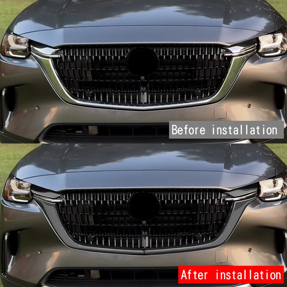 For Mazda CX-90 CX90 CX 90 2024 2025 ABS Front Bumper Grid mesh Grill ...
