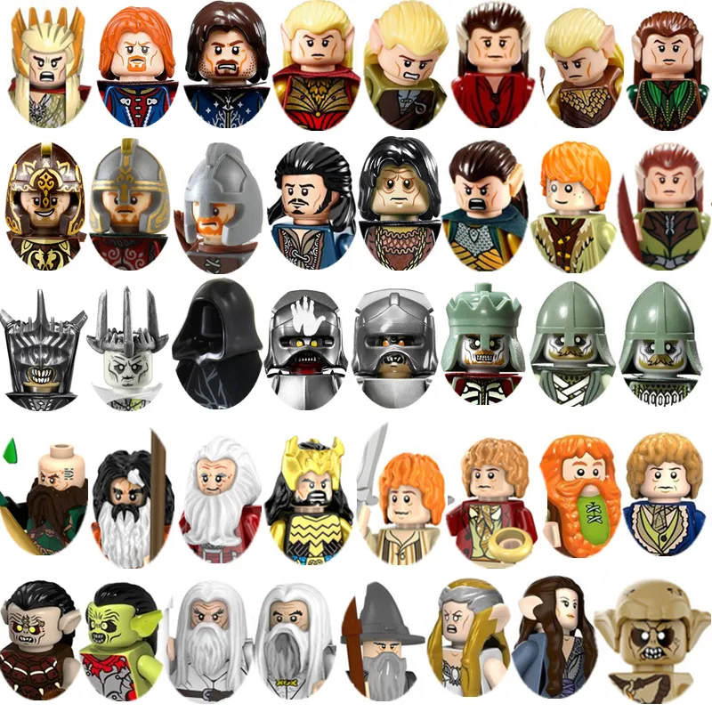 74 Styles Lord Action Figure Elves Orcs Army Gandalf Dwarf Rohan Knight ...