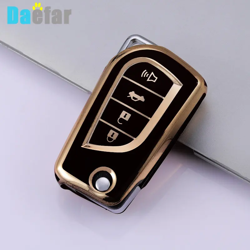 Daefar Remote Folding Key Case Cover For Toyota Auris Corolla Avensis ...