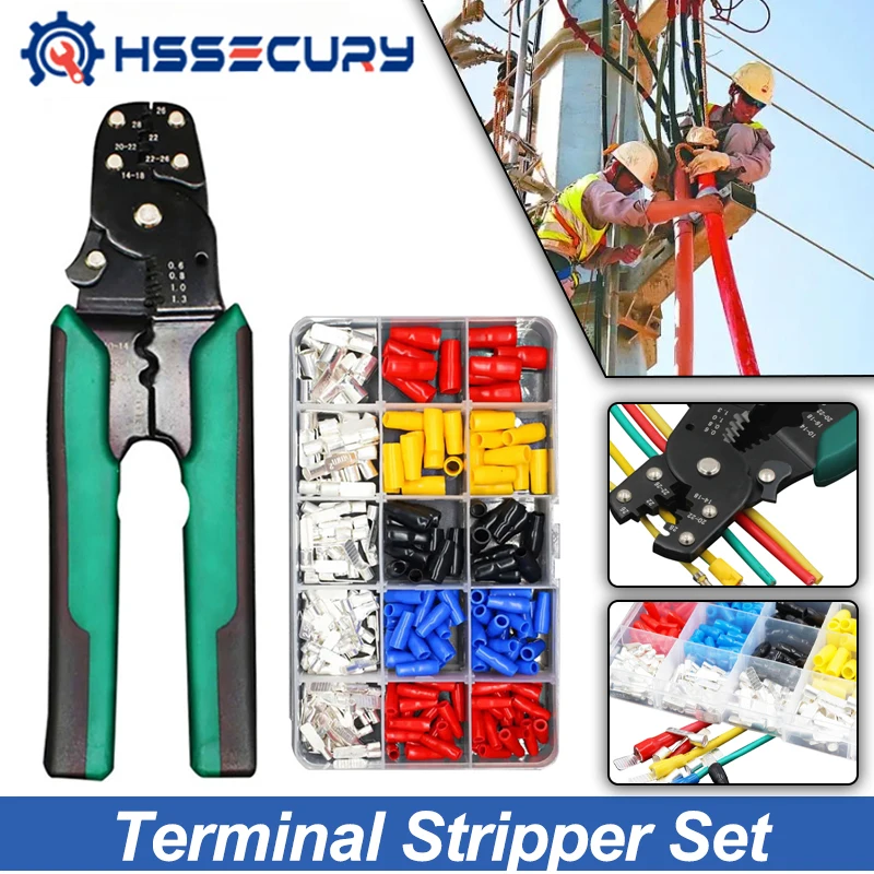 320/260pcs Boxed Crimp Terminal Pliers Cold Pressed Terminal U Shaped O ...